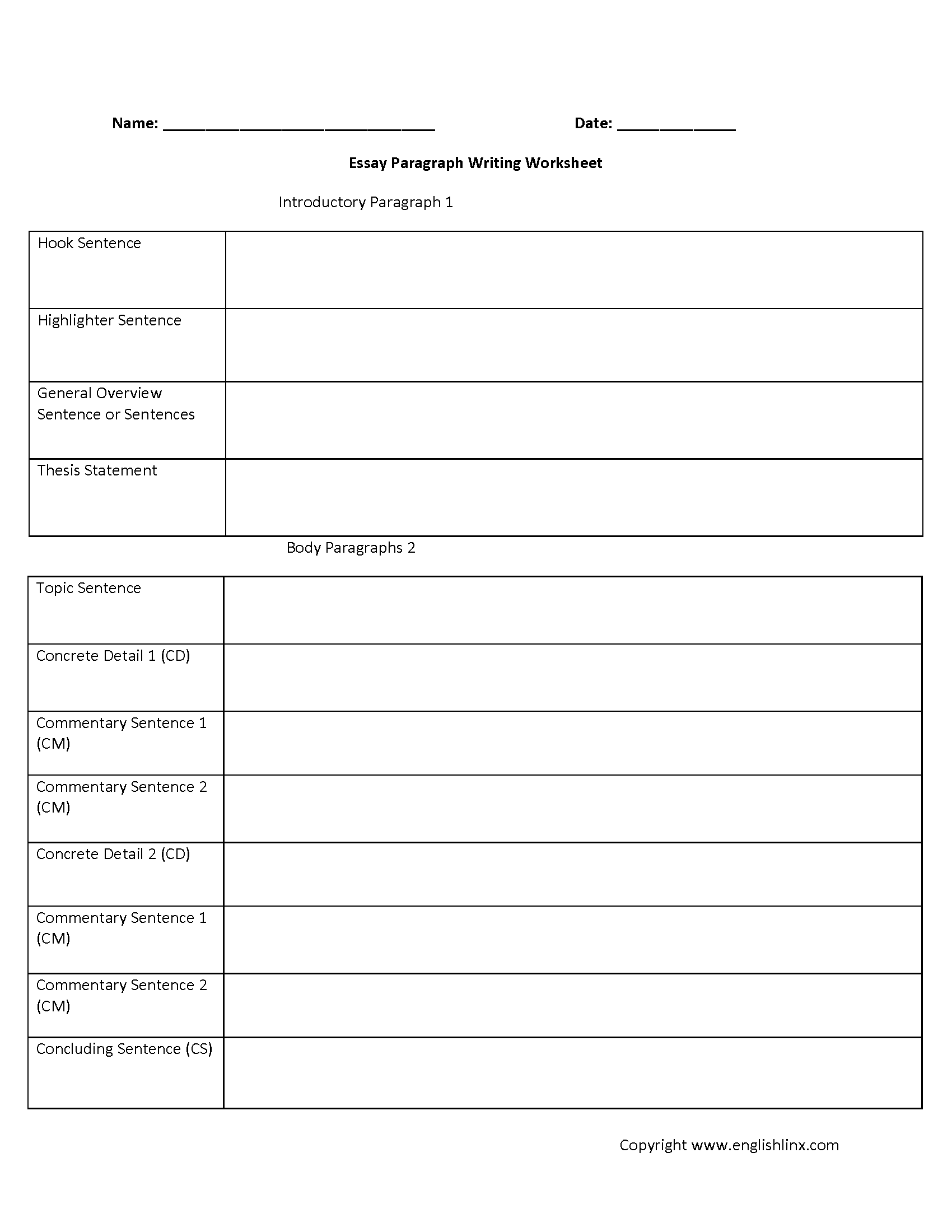 5th Grade Essay Format Fifth Grade Essay Writing Worksheets And 