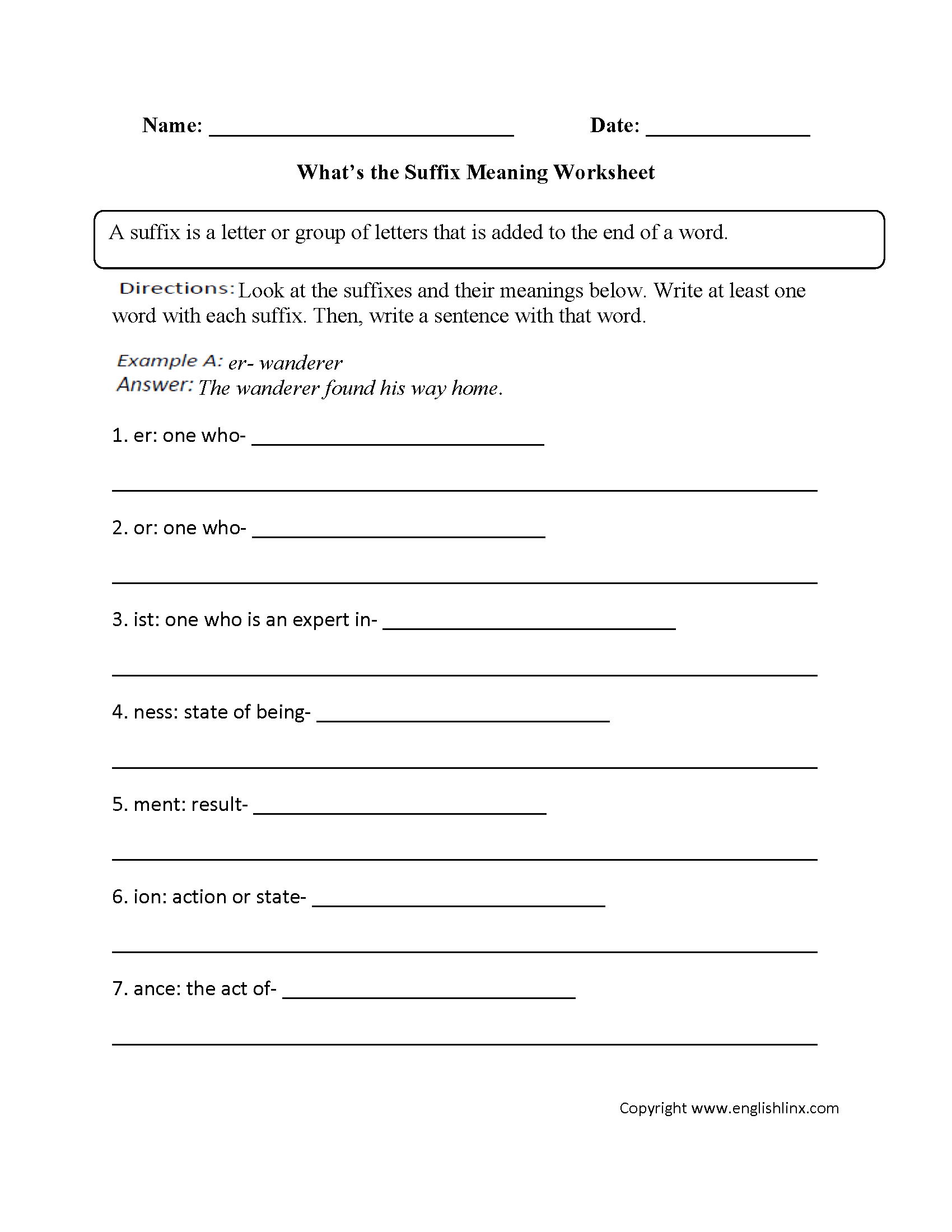Vocabulary Worksheets Suffix Worksheets Vocabulary Worksheets Suffix Worksheets