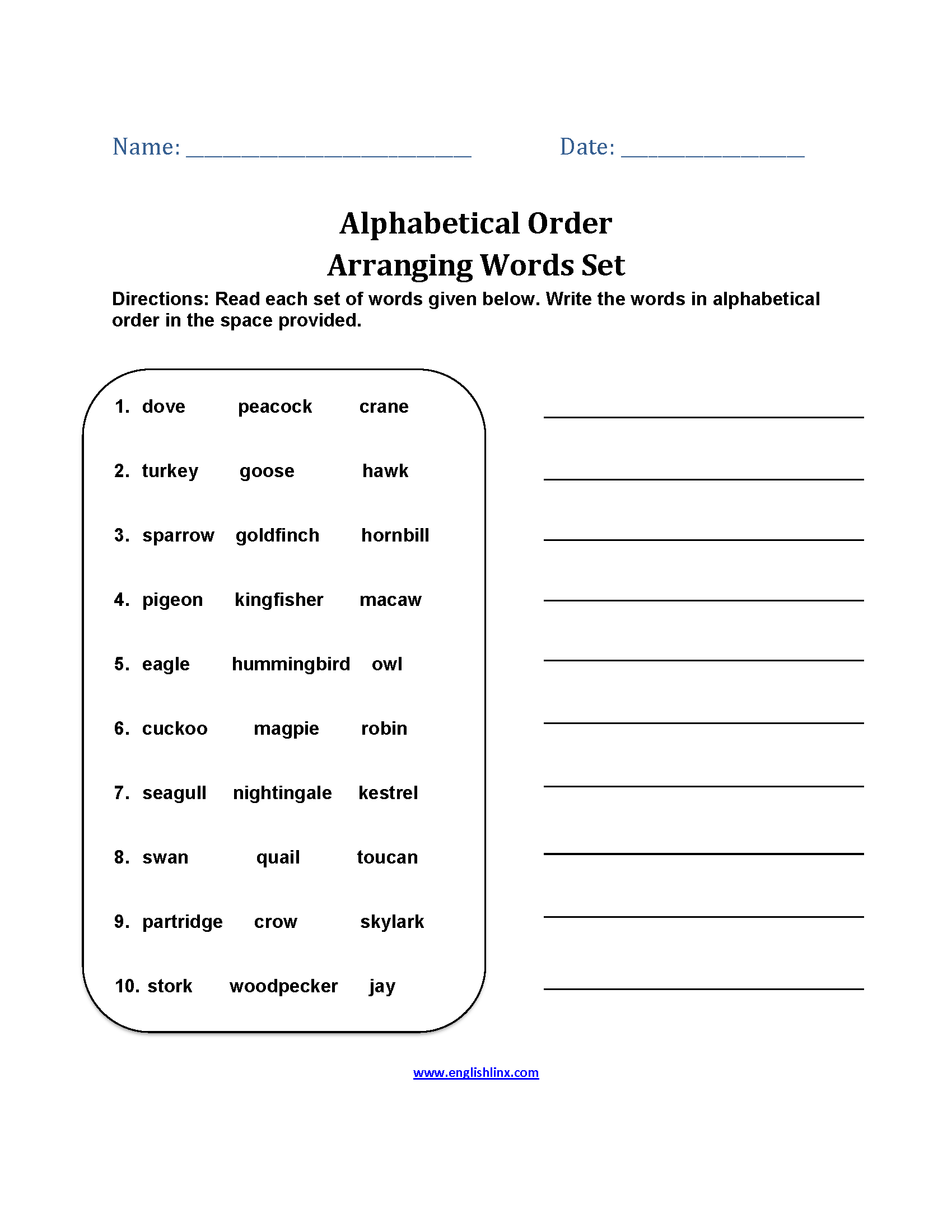 Alphabetizing Worksheet For Grade 1 Vrogue co
