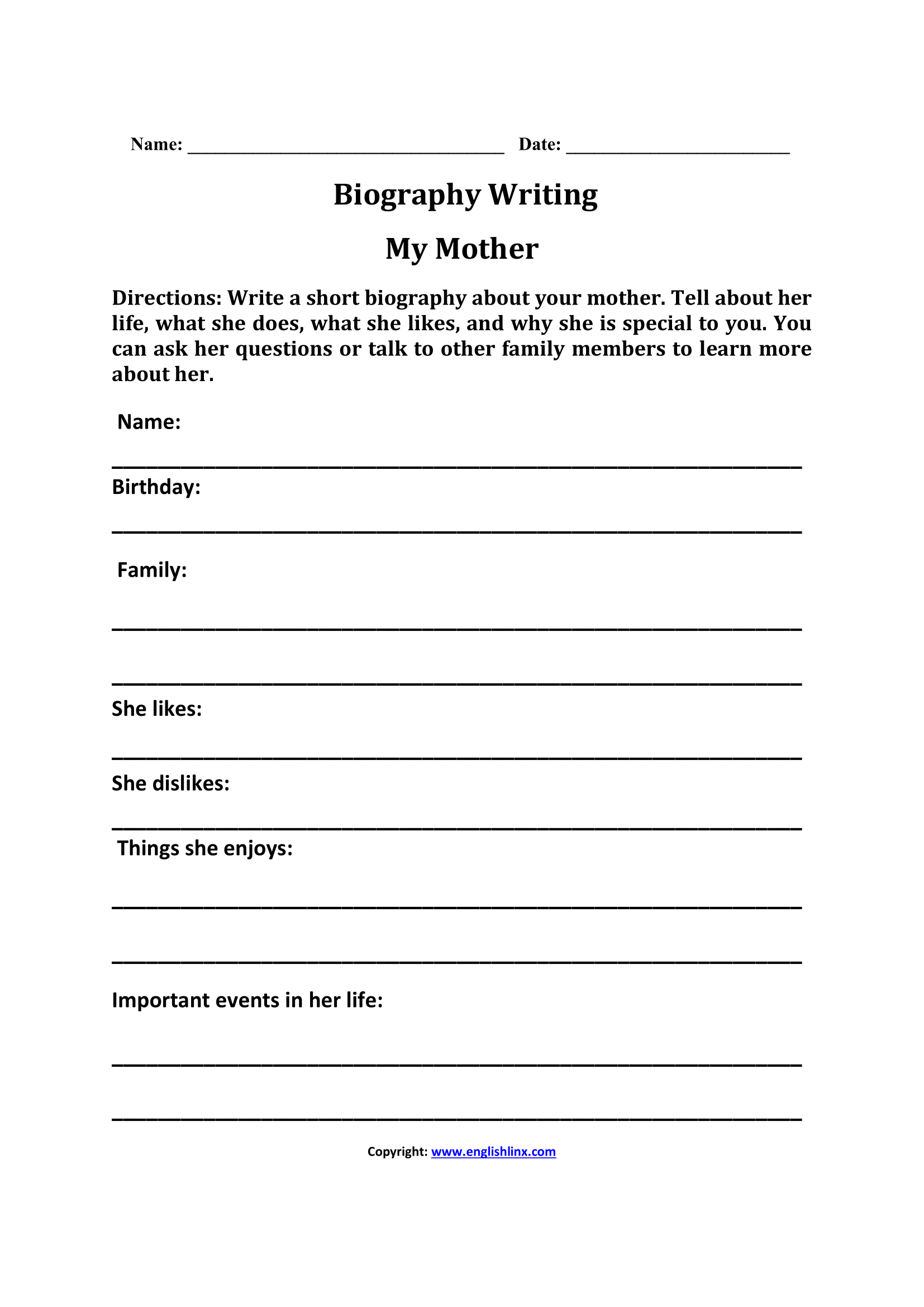 3rd Grade Writing Worksheets | Printable Writing Activities for Third Grade