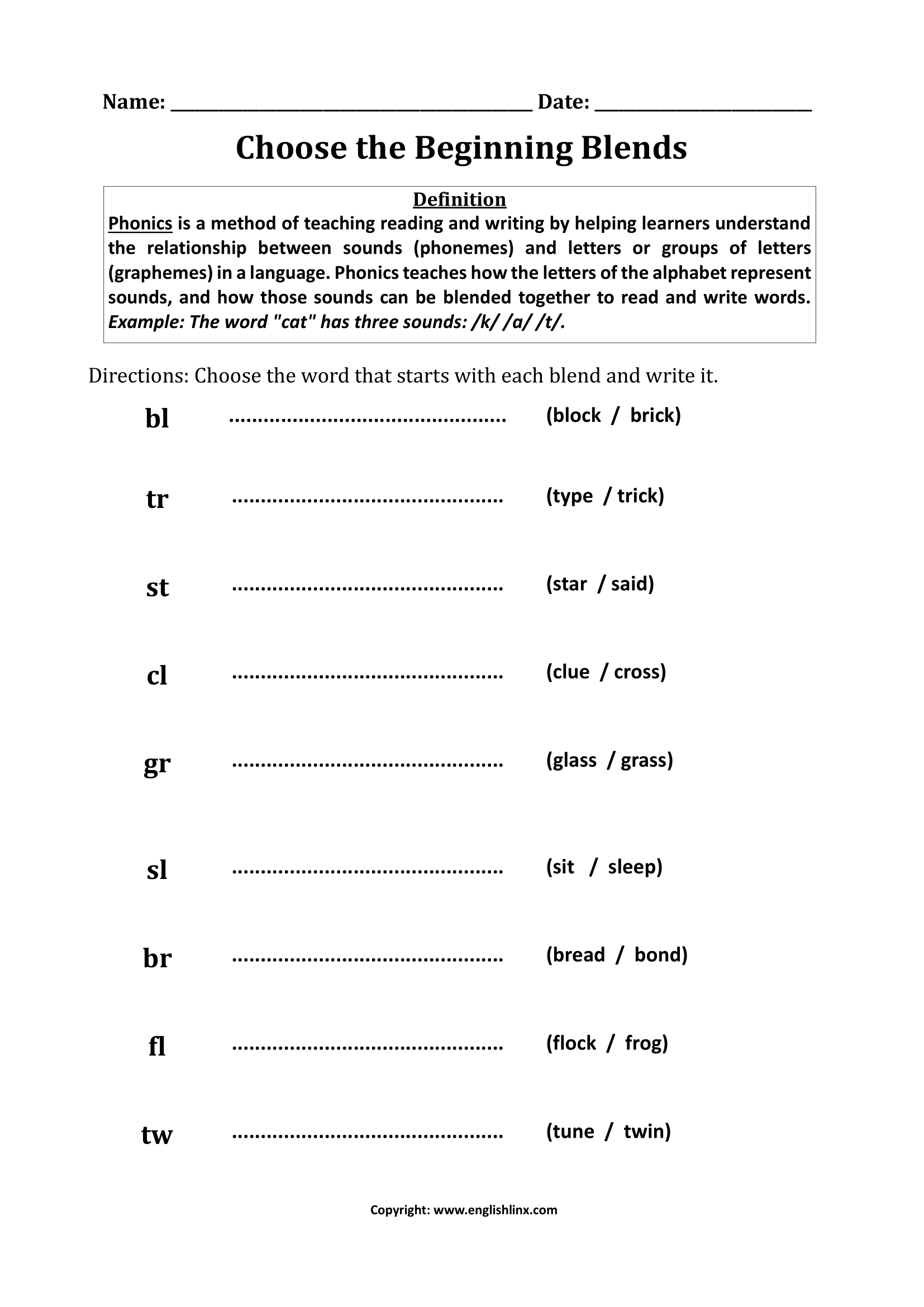 1st Grade Phonics Worksheets | Free Printable Phonics Activities