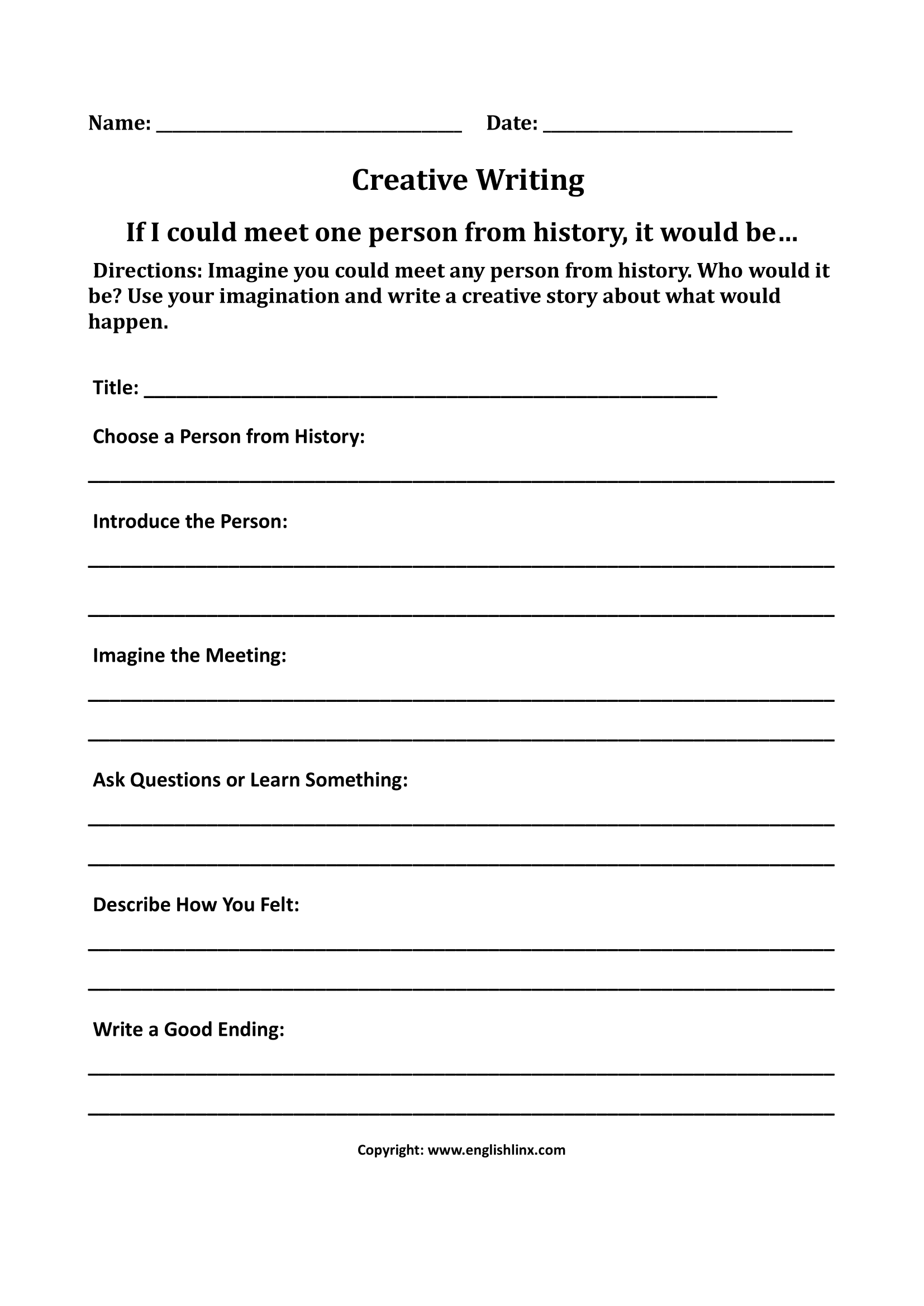 3rd Grade Writing Worksheets | Printable Writing Activities for Third Grade