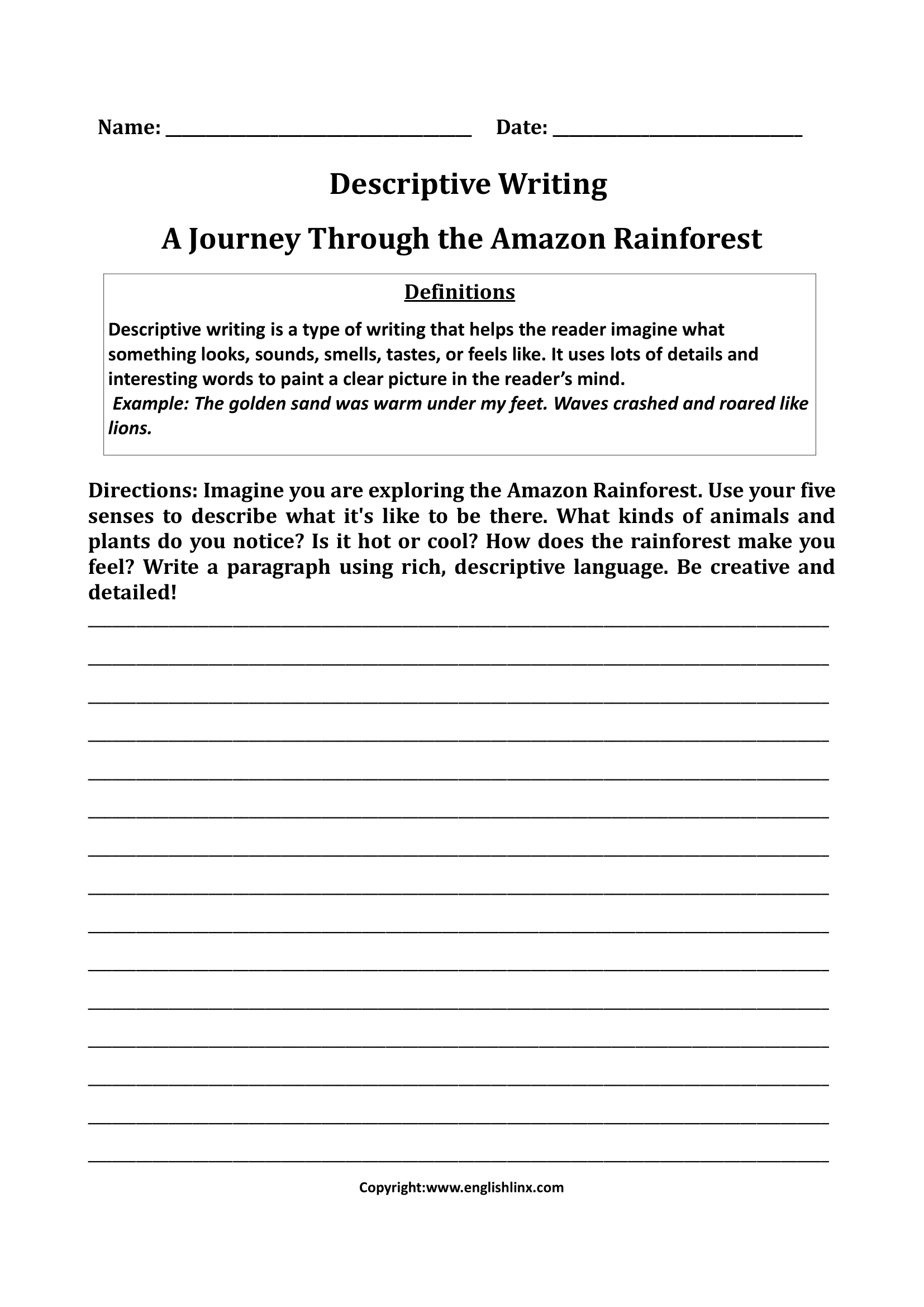 5th Grade Writing Worksheets | Printable Writing Practice for Fifth Grade