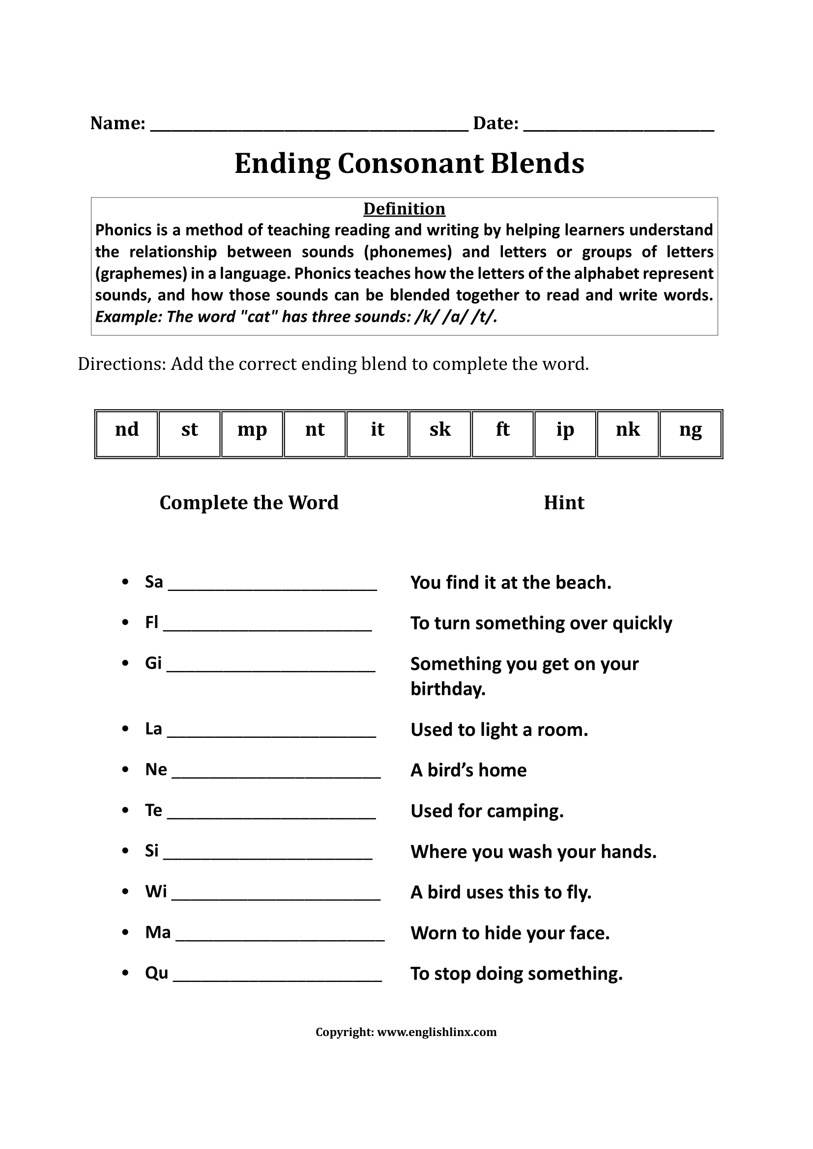 1st Grade Phonics Worksheets | Free Printable Phonics Activities