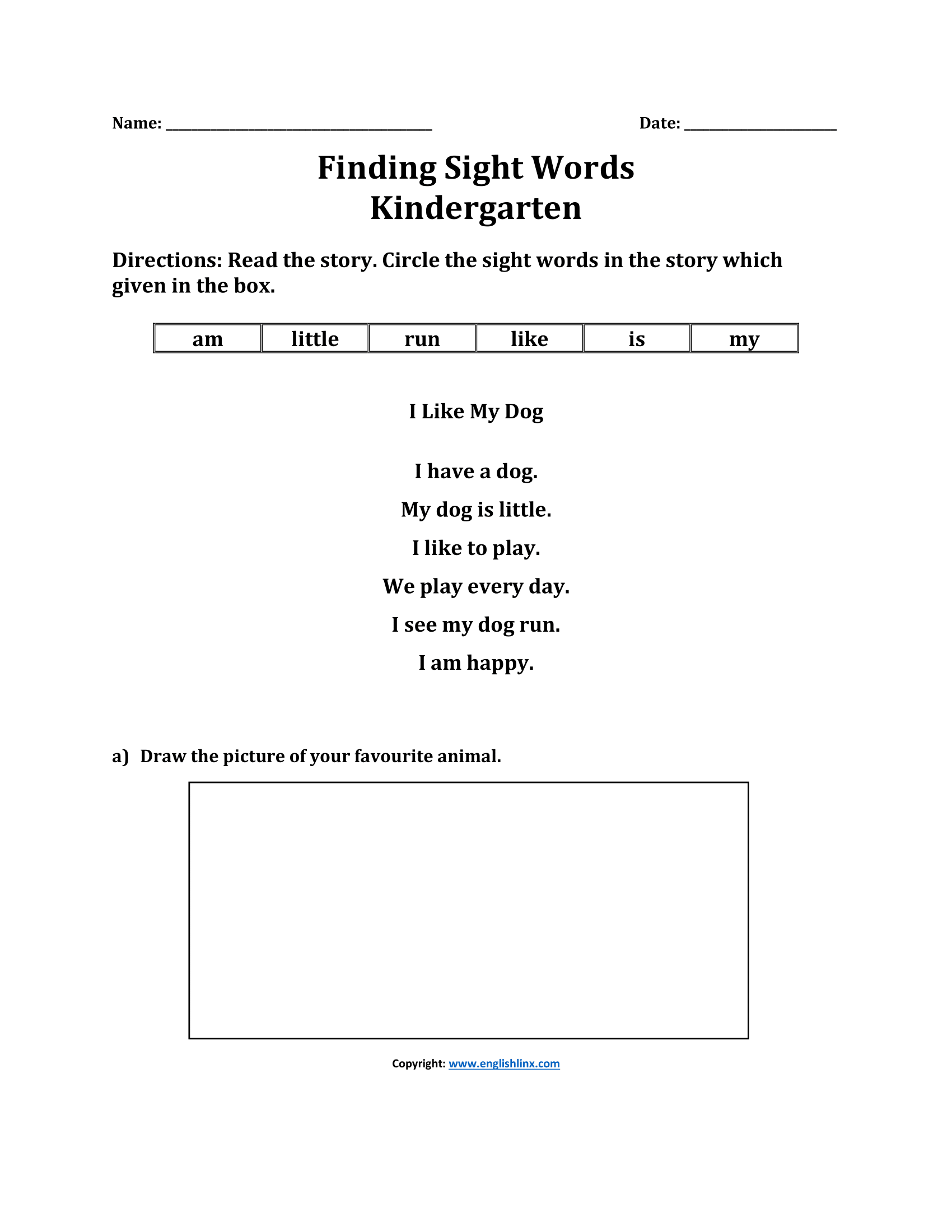 Sight Words Worksheets | Printable Sight Word Practice by Grade