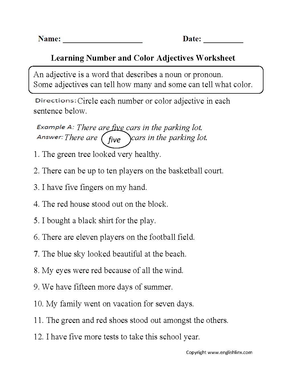 33 Free Printable Parts Of Speech Worksheets For 3Rd Grade Pictures 