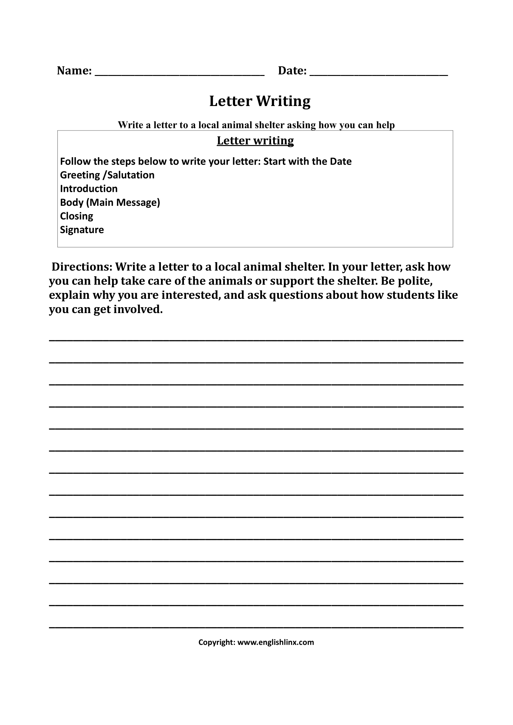 5th Grade Writing Worksheets | Printable Writing Practice for Fifth Grade
