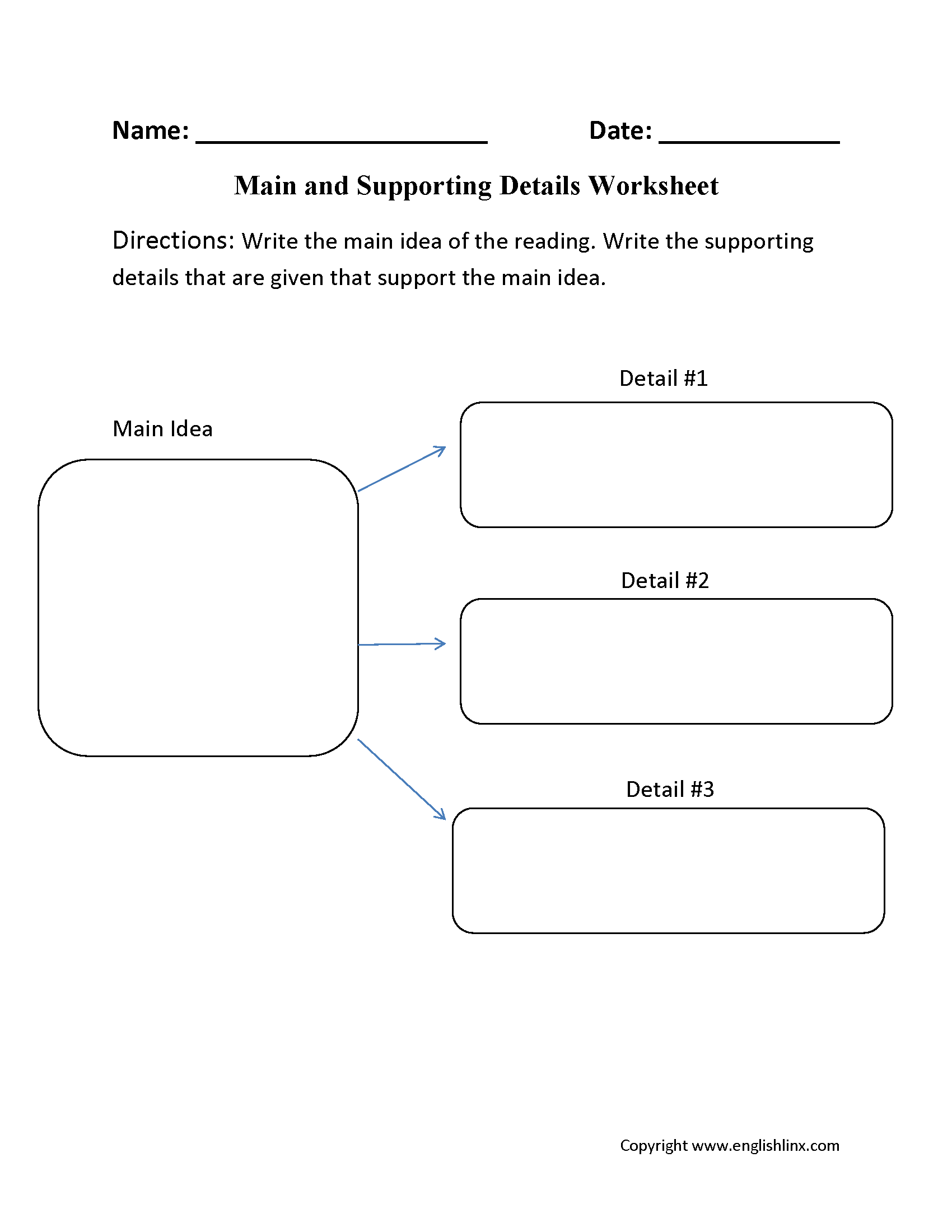 Englishlinx Main Ideas Worksheets Englishlinx Main Ideas Worksheets