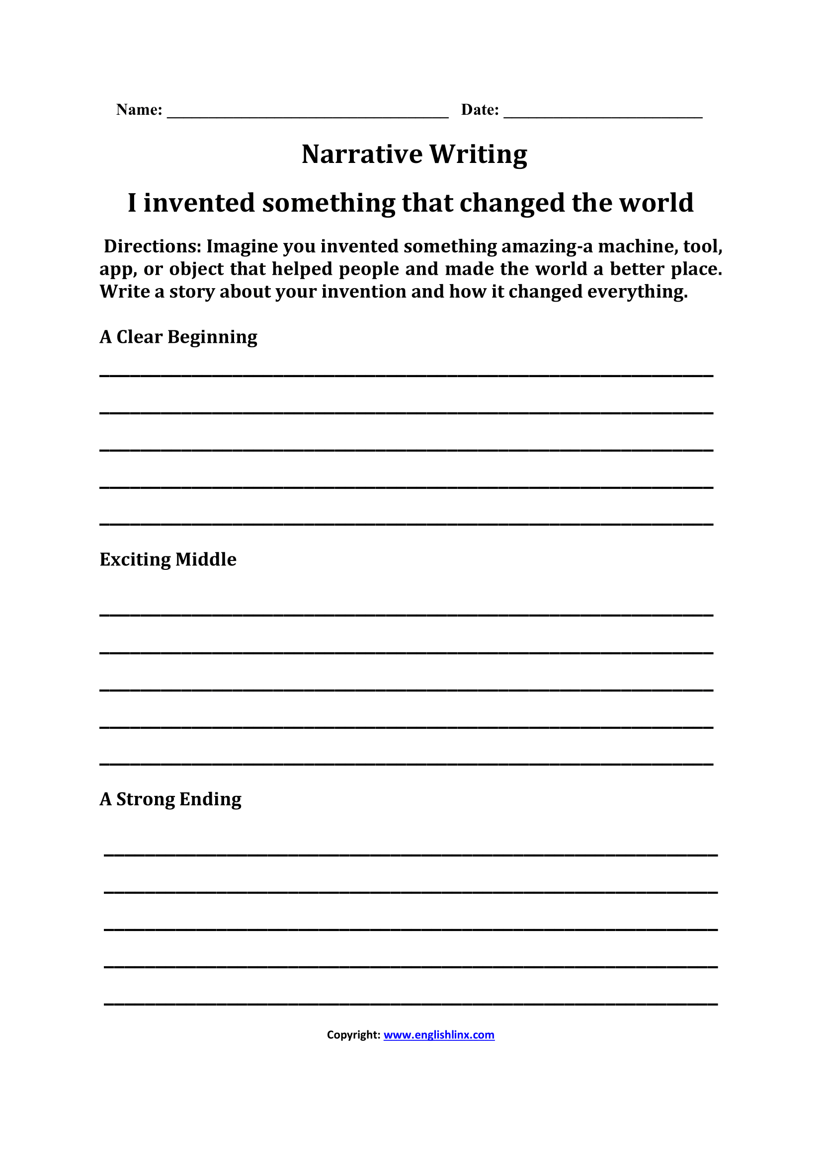 5th Grade Writing Worksheets | Printable Writing Practice for Fifth Grade