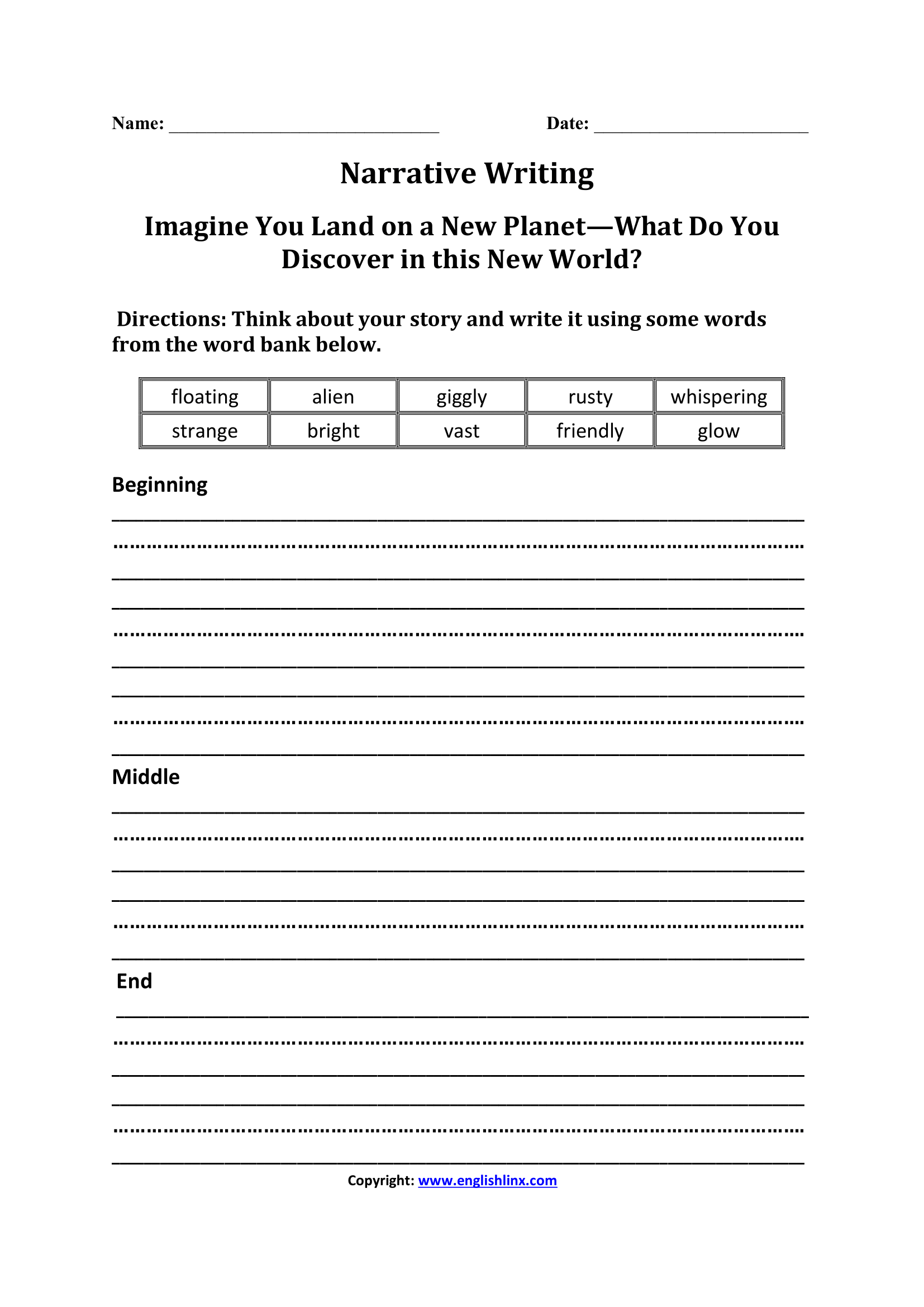 1st Grade Writing Worksheets | Printable First Grade Writing Practice