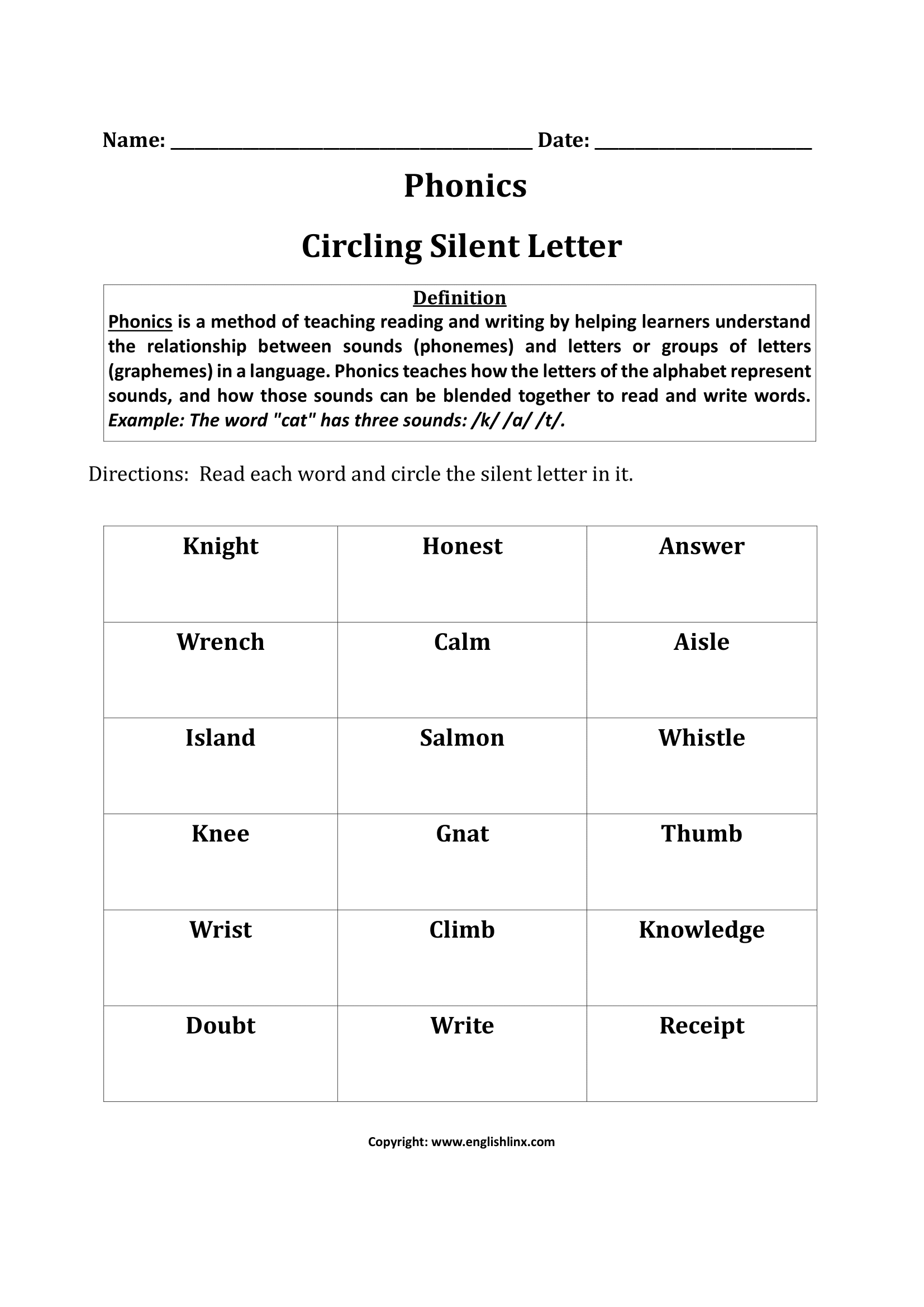 Free Printable English Worksheets for All Grades | EnglishLinx