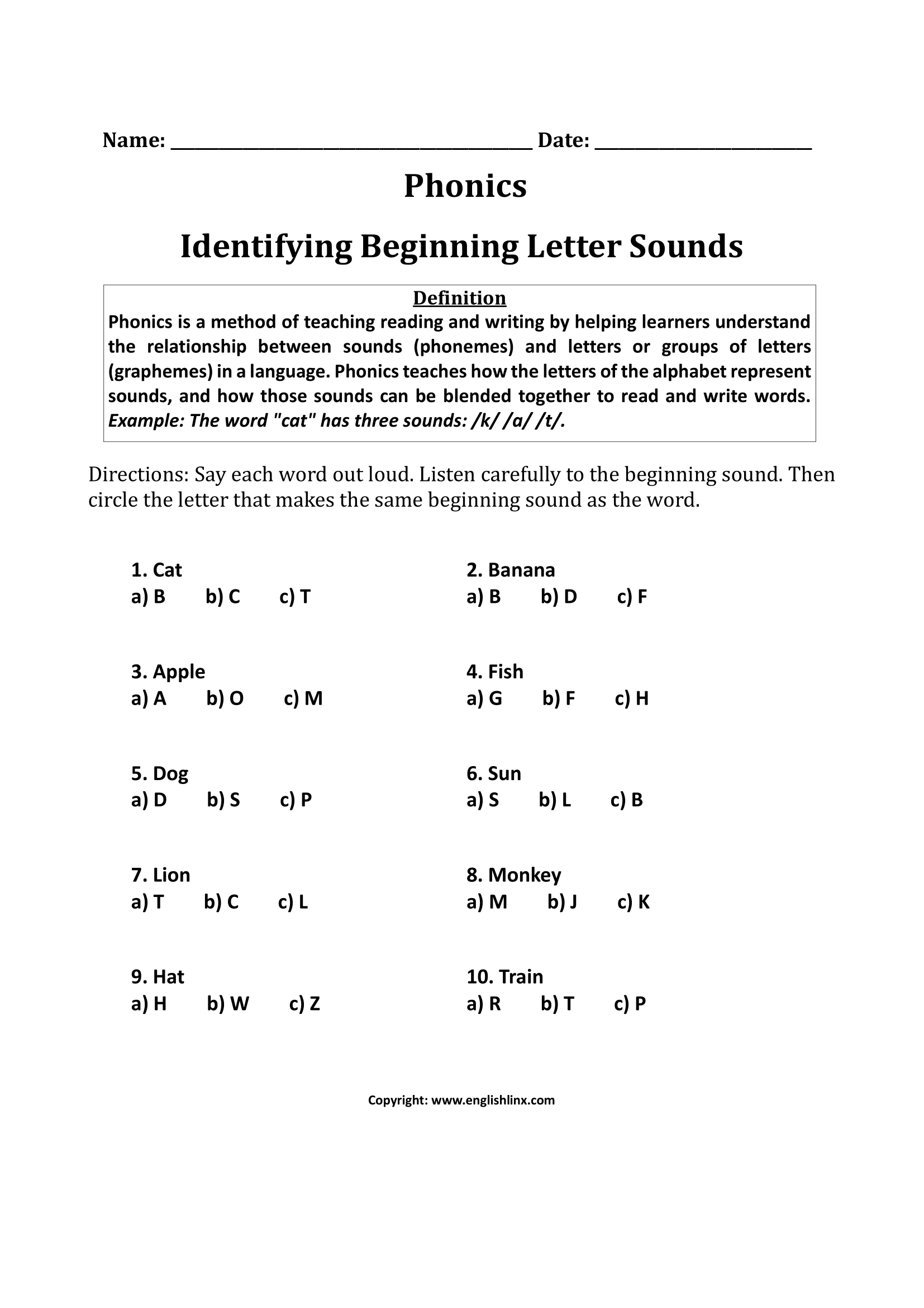 1st Grade Phonics Worksheets | Free Printable Phonics Activities