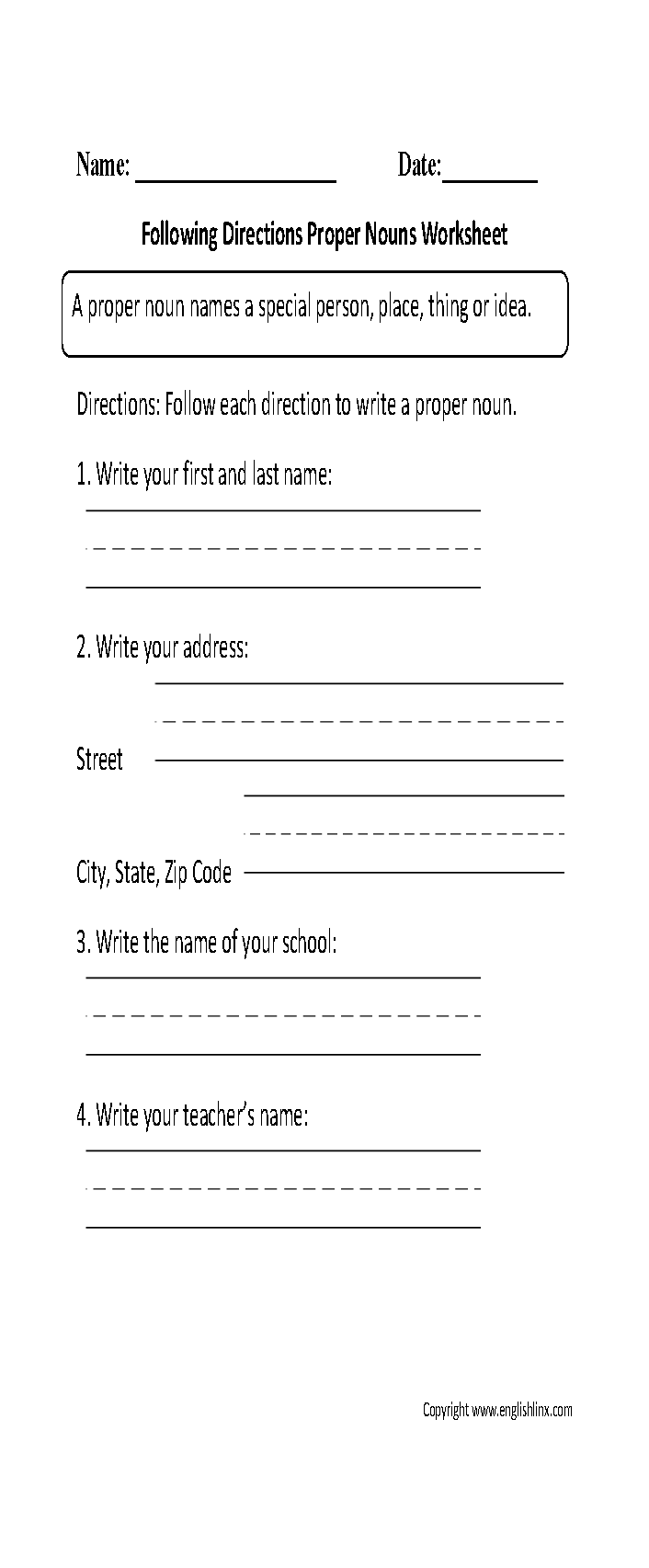 Nouns Worksheets Proper And Common Nouns Worksheets Nouns Worksheets Proper And Common Nouns Worksheets