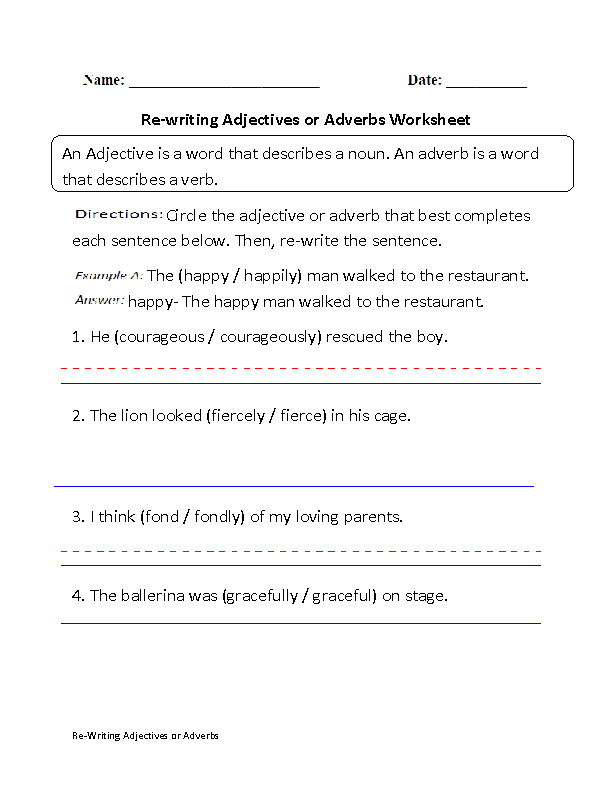 Adjectives Worksheets Adjectives Or Adverbs Worksheets Adjectives Worksheets Adjectives Or Adverbs Worksheets