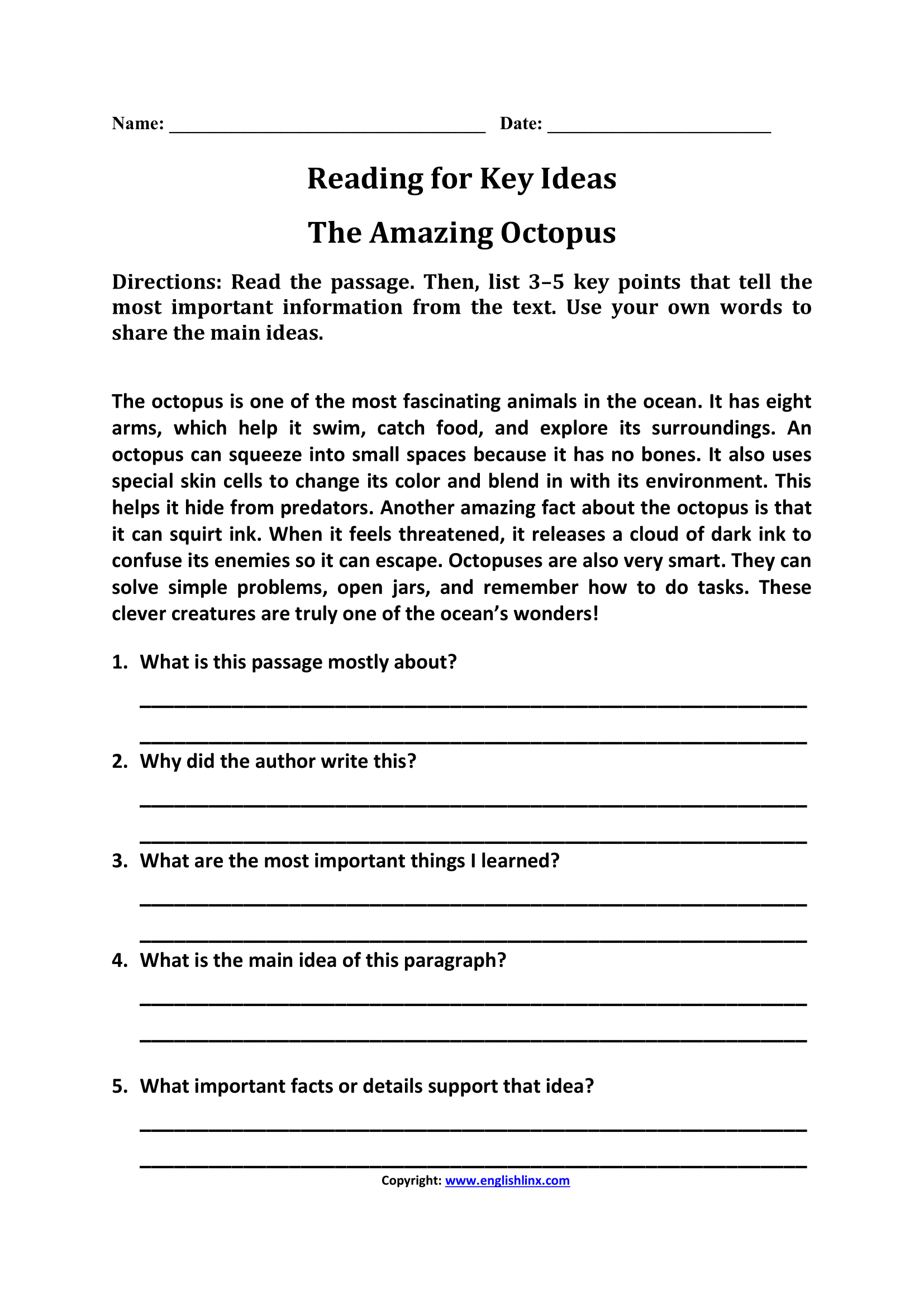 5th Grade Writing Worksheets | Printable Writing Practice for Fifth Grade