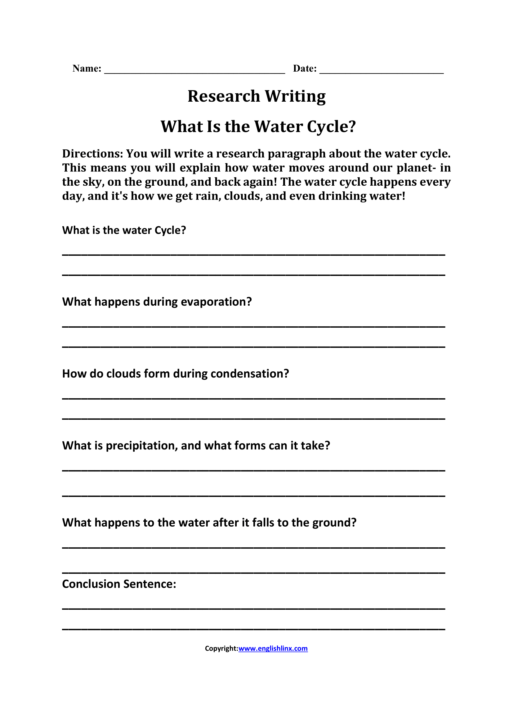 3rd Grade Writing Worksheets | Printable Writing Activities for Third Grade