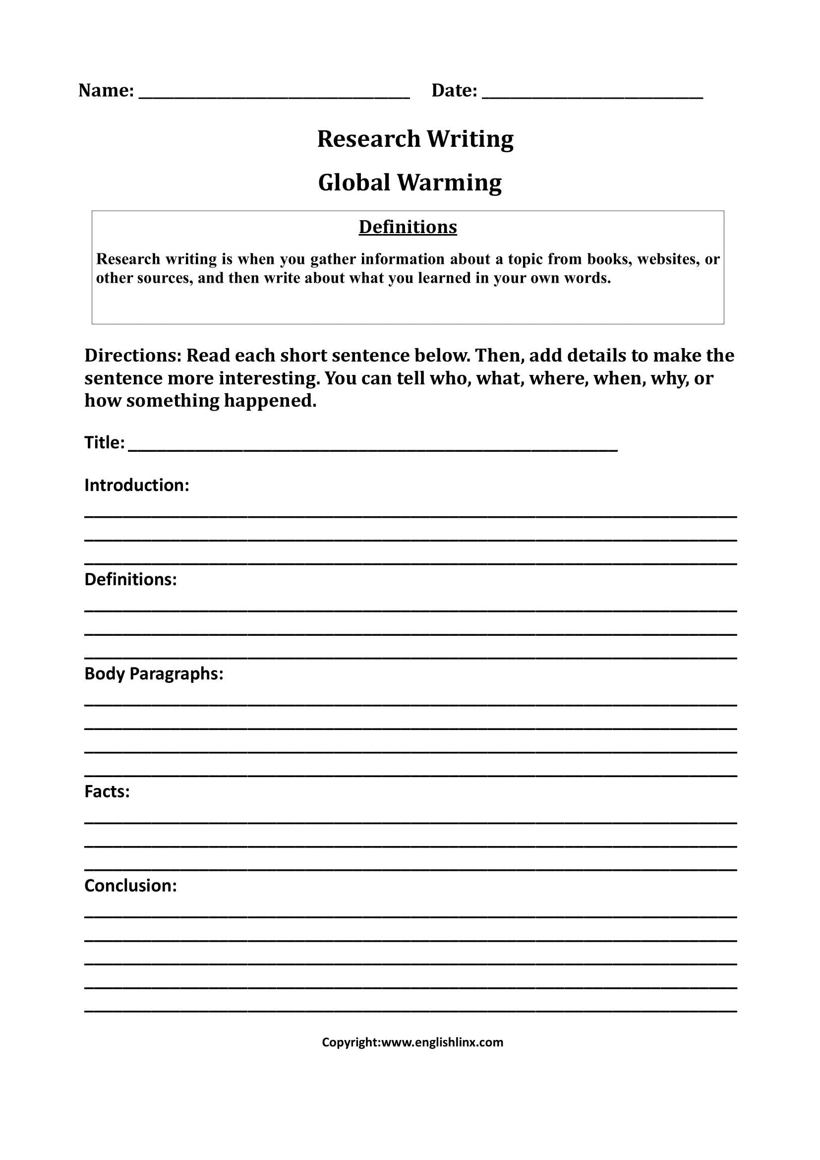 5th Grade Writing Worksheets | Printable Writing Practice for Fifth Grade