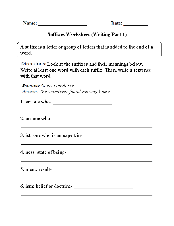Englishlinx Suffixes Worksheets Englishlinx Suffixes Worksheets