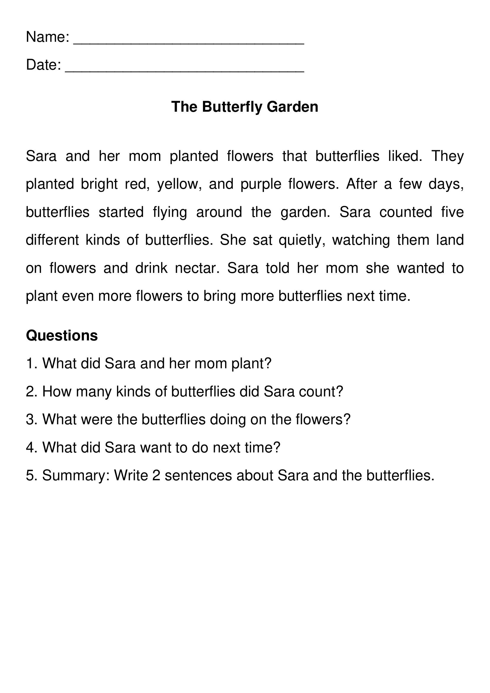 2nd Grade Reading Comprehension Worksheets | Free Printable Passages & Questions