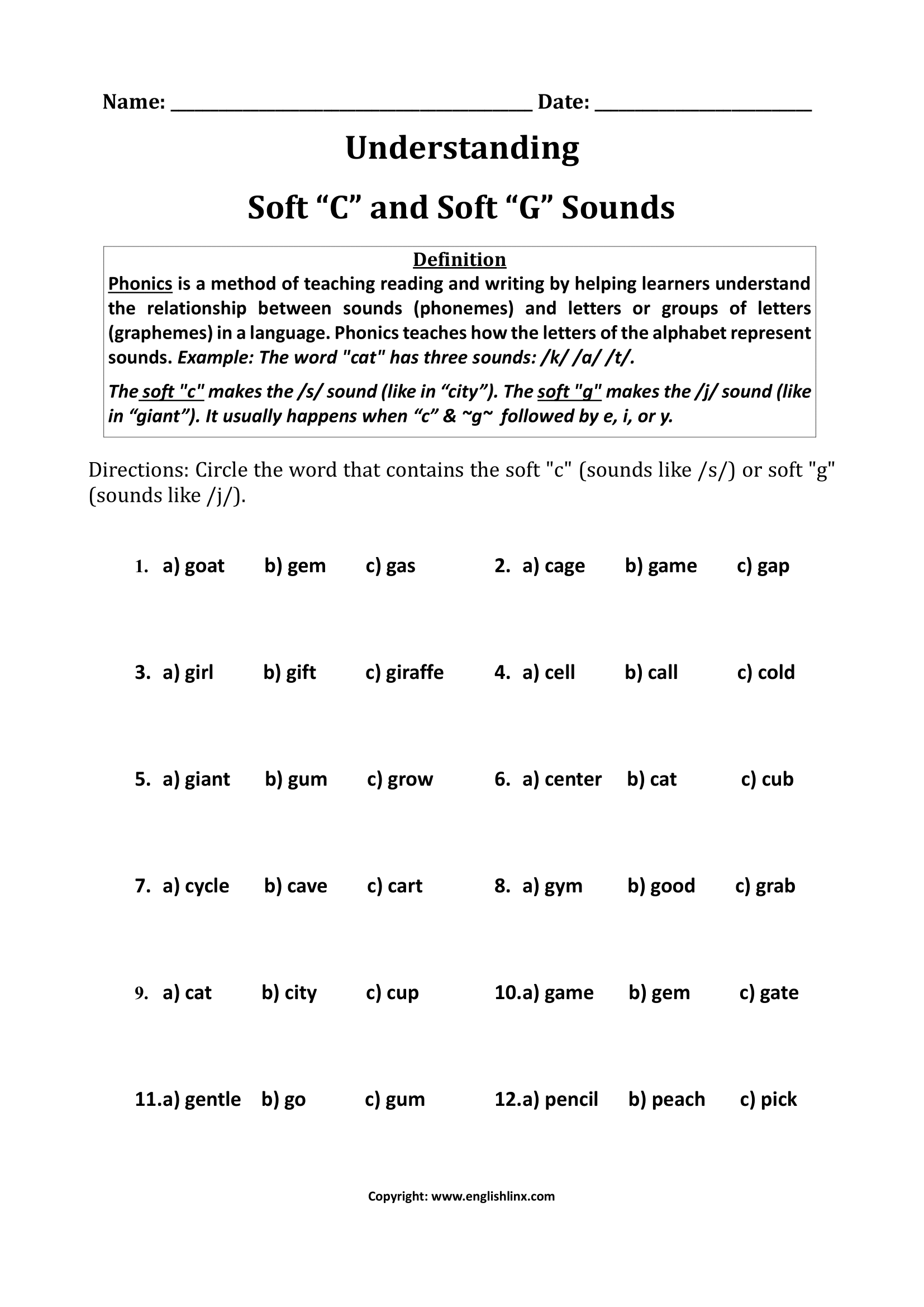 1st Grade Phonics Worksheets | Free Printable Phonics Activities
