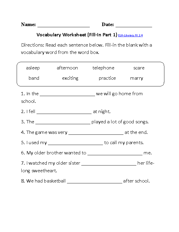 2nd Grade Common Core Reading Informational Text Worksheets