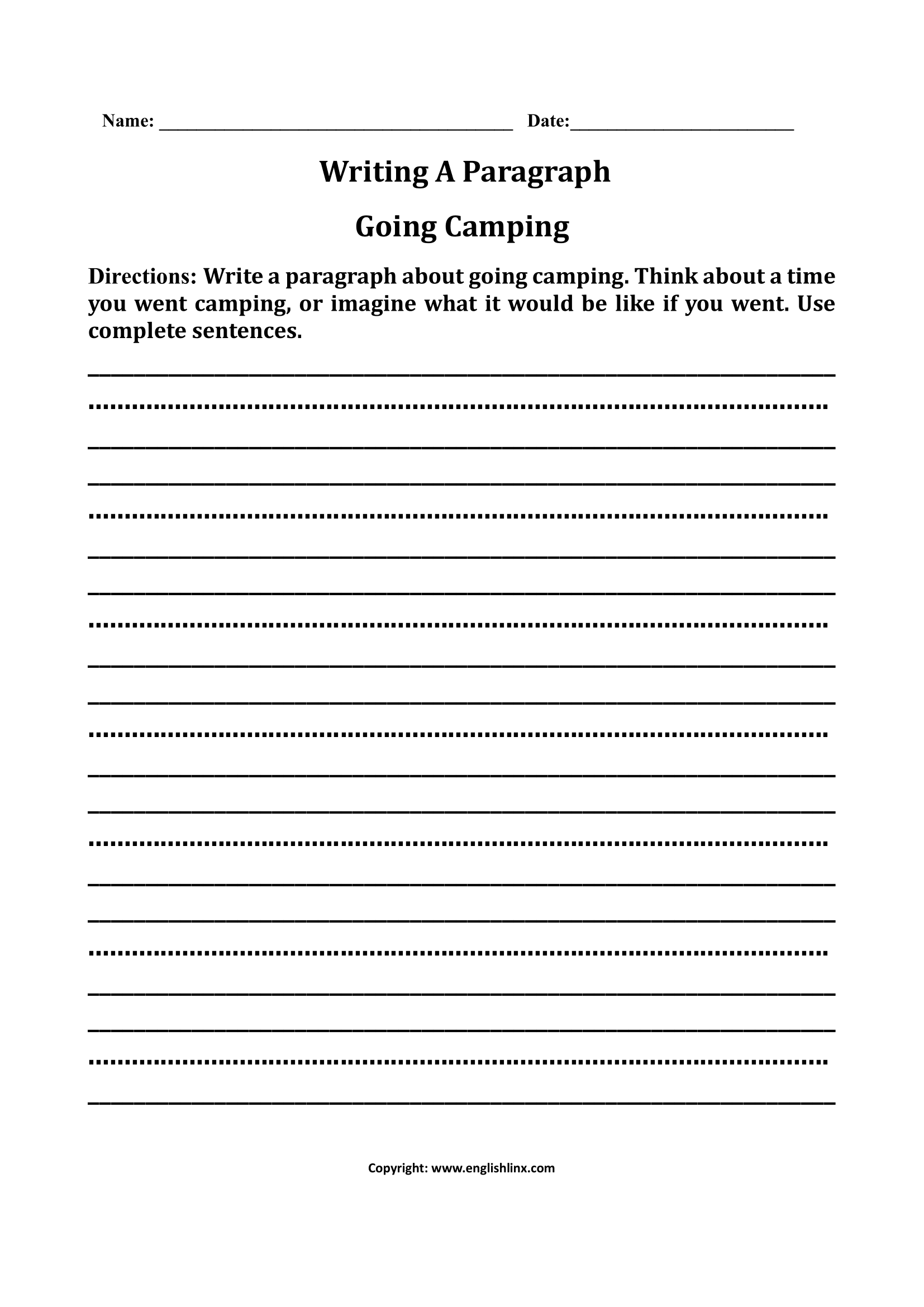 2nd Grade Writing Worksheets | Printable Second Grade Writing Practice