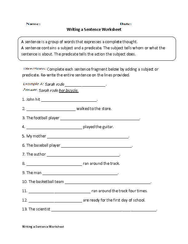 Englishlinx.com | Writing Worksheets