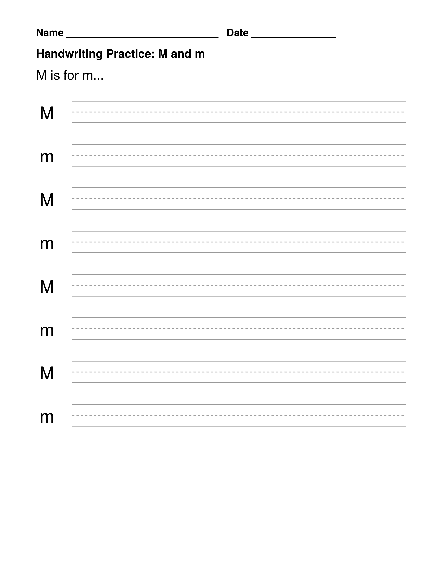 Letters of the Alphabet Worksheets | Letter M Letters of the Alphabet ...