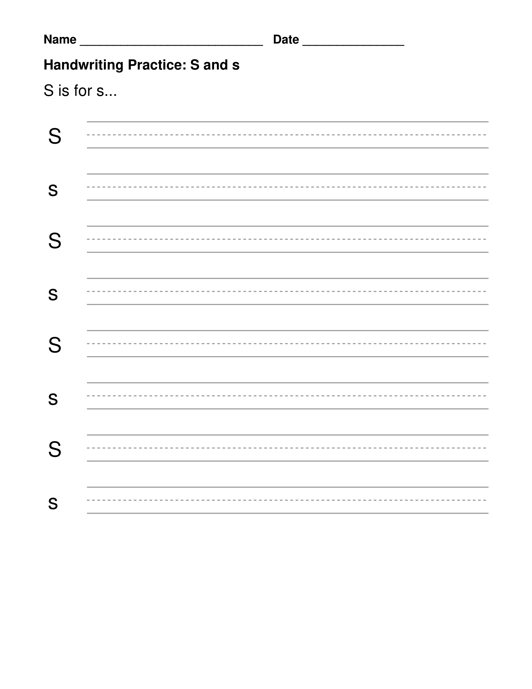 Letters of the Alphabet Worksheets | Letter S Letters of the Alphabet ...