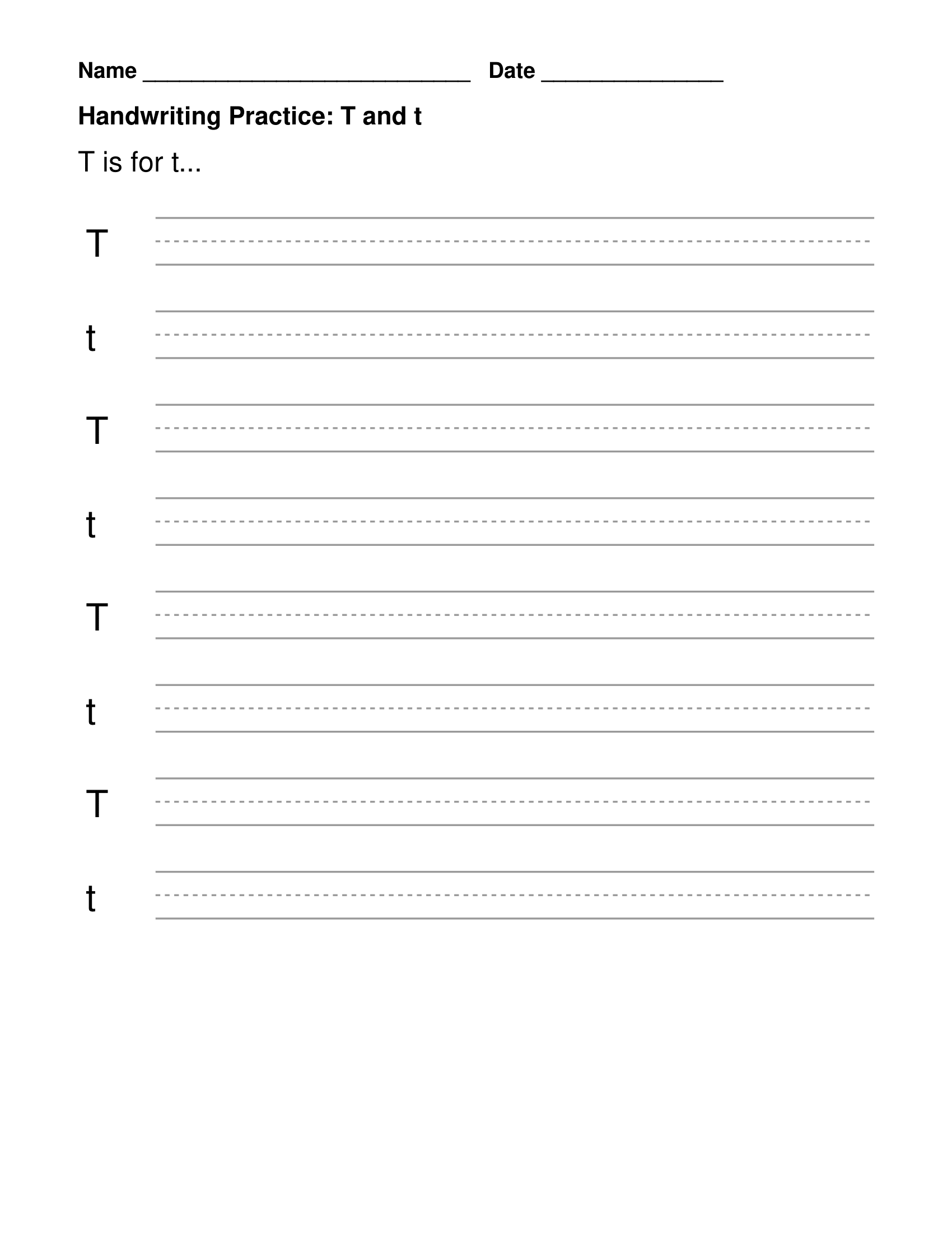 Letters of the Alphabet Worksheets | Letter T Letters of the Alphabet ...